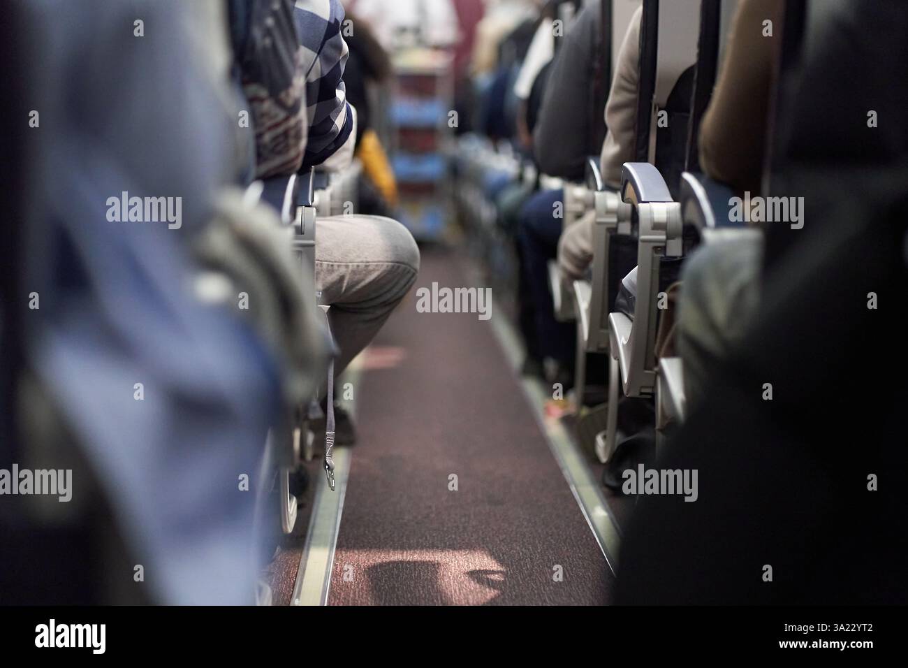 Unrecognizable airplane landing rear view hi-res stock photography and ...