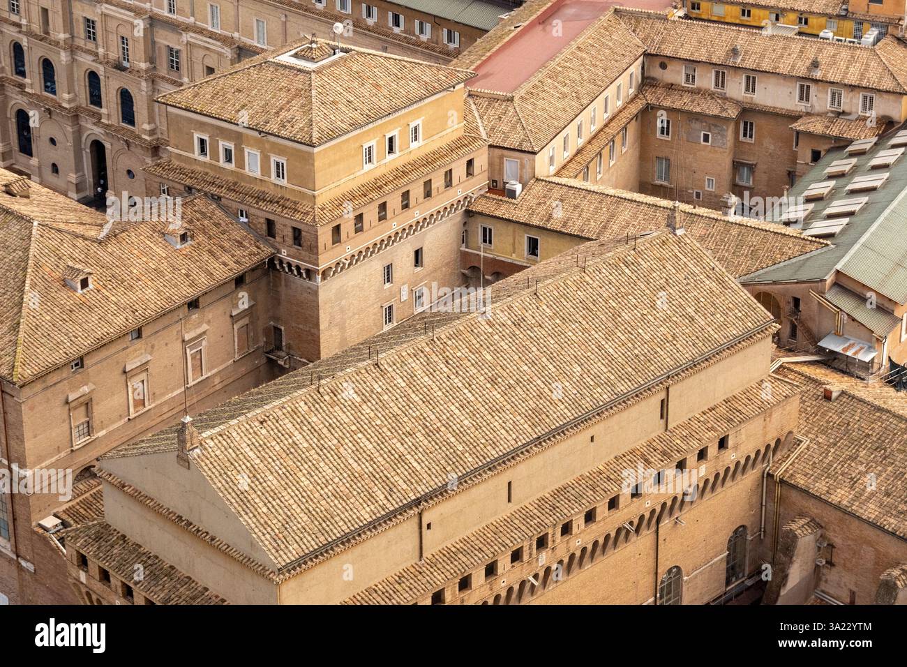 View of the Vatican City from the top of St Peter's Basilica Stock ...