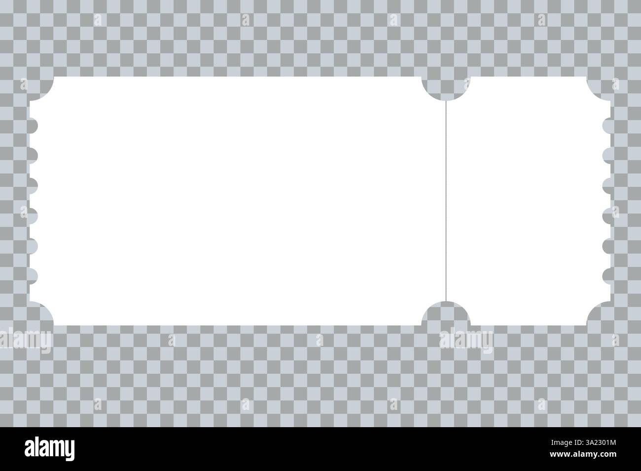 Vector empty ticket template. Isolated modern coupon mockup for ...