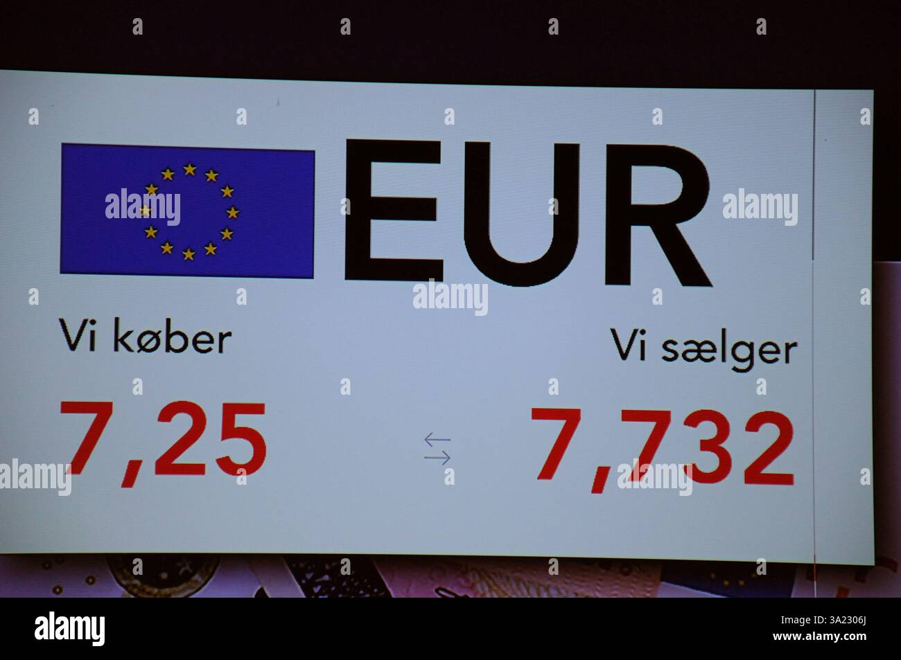 Copenhagen/ Denmark/11 MARCH 2025/.exchange rates of usa dollsr and ...