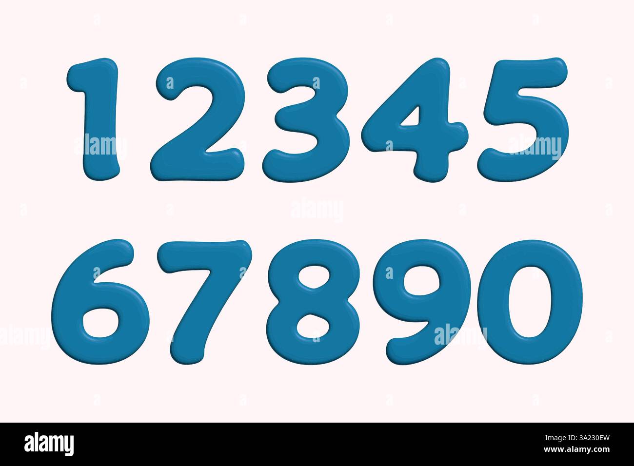 Set of colorful numbers. Vector illustration. Template elements for ...
