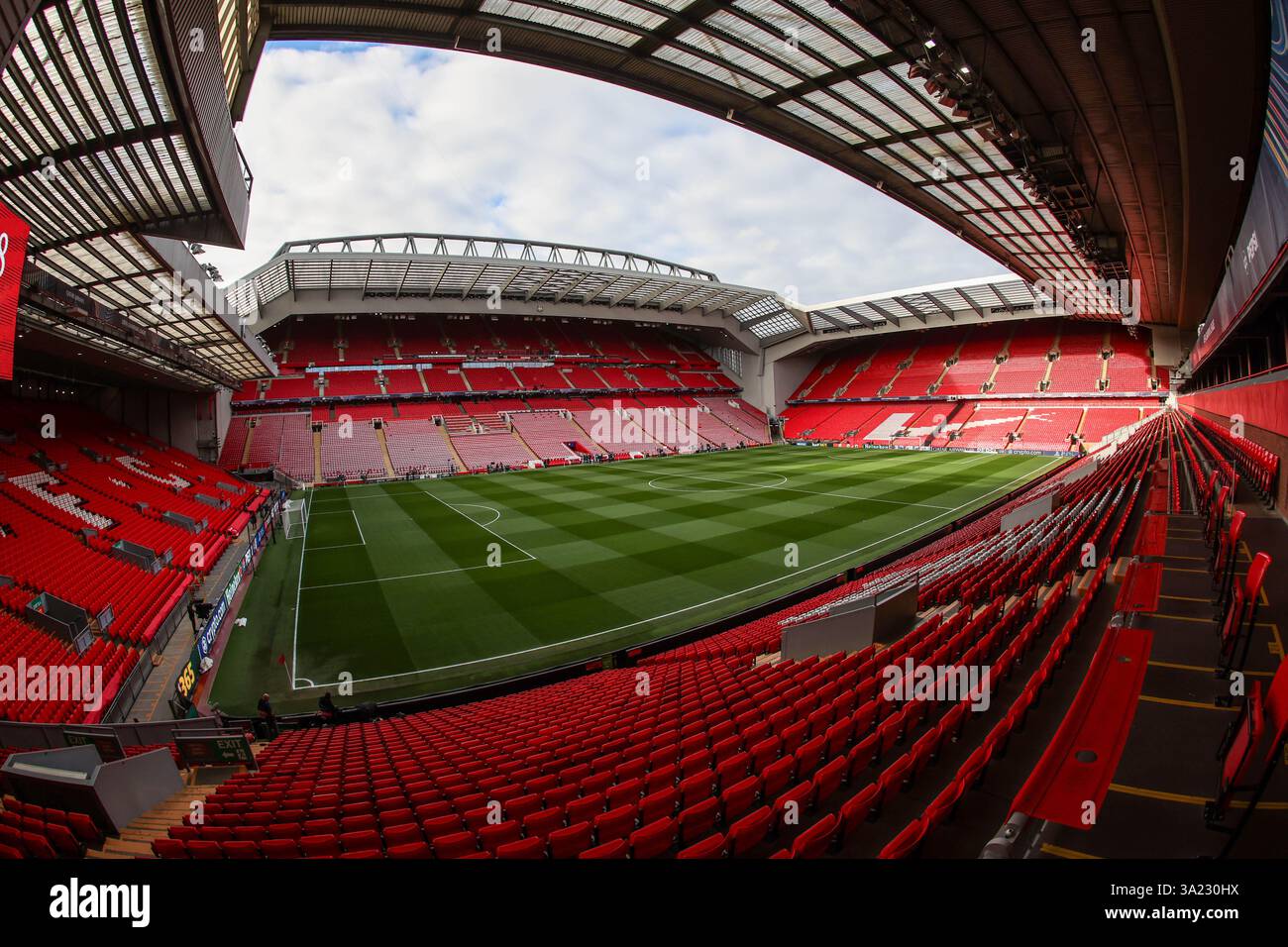 Liverpool, UK. 11th Mar, 2025. A general view of Anfield during the ...
