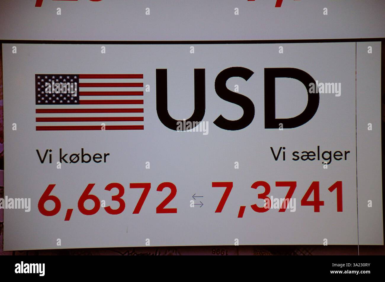 Copenhagen/ Denmark/11 MARCH 2025/.exchange rates of usa dollsr and ...