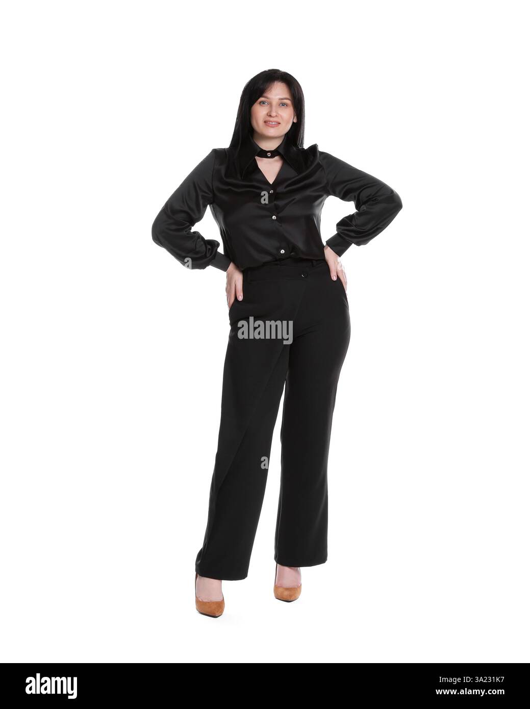 Portrait cheerful plus size Cut Out Stock Images & Pictures - Alamy