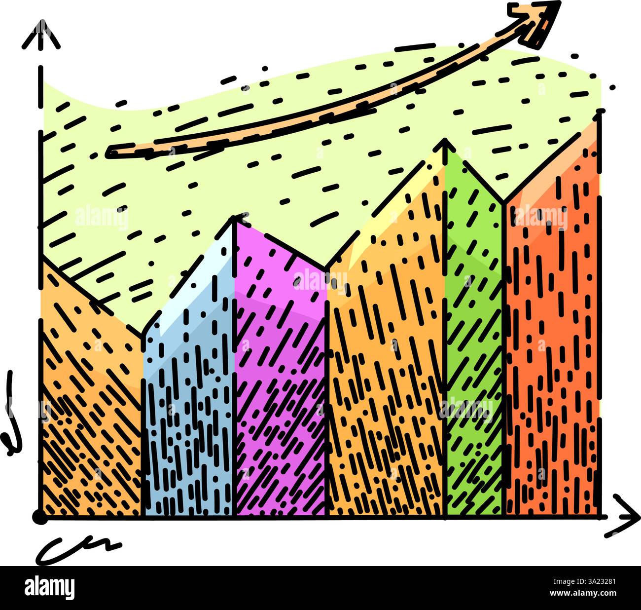 diagram graph sketch hand drawn vector Stock Vector Image & Art - Alamy
