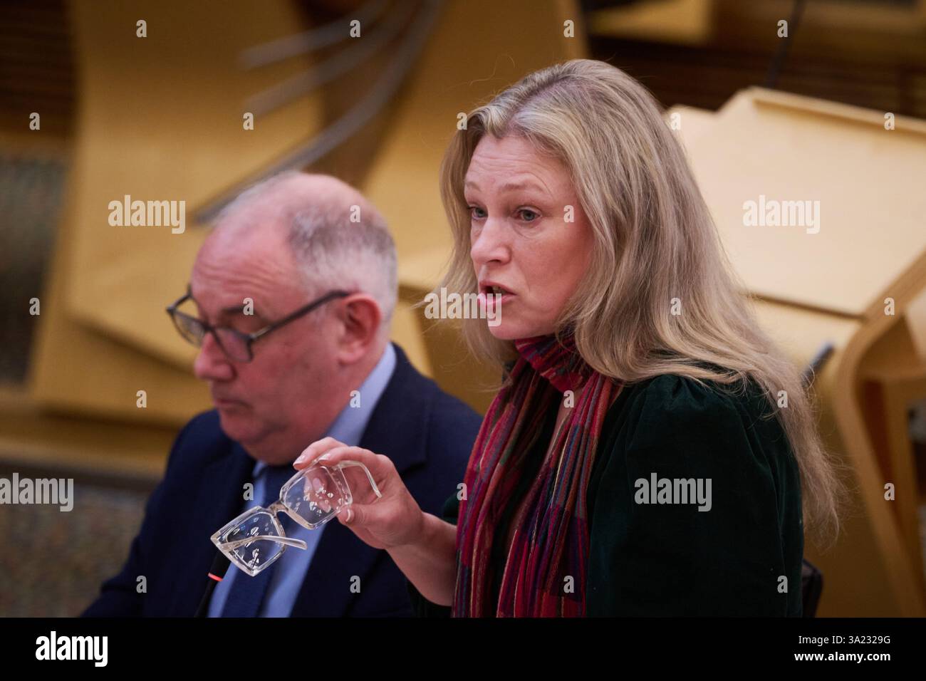 Edinburgh Scotland, UK 11 March 2025. Acting Cabinet Secretary for Net Zero and Energy Gillian ...