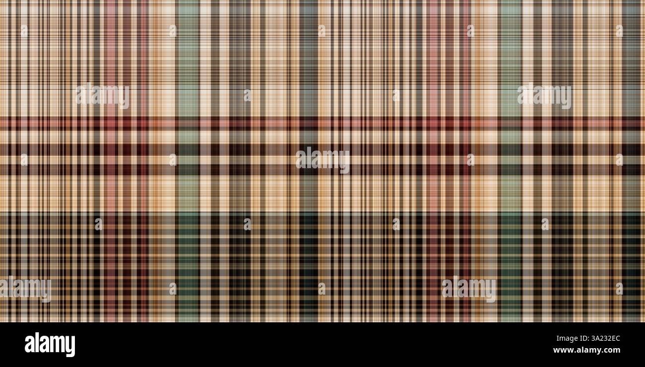 Warm fall gingham tartan check seamless border pattern. Woven classic ...