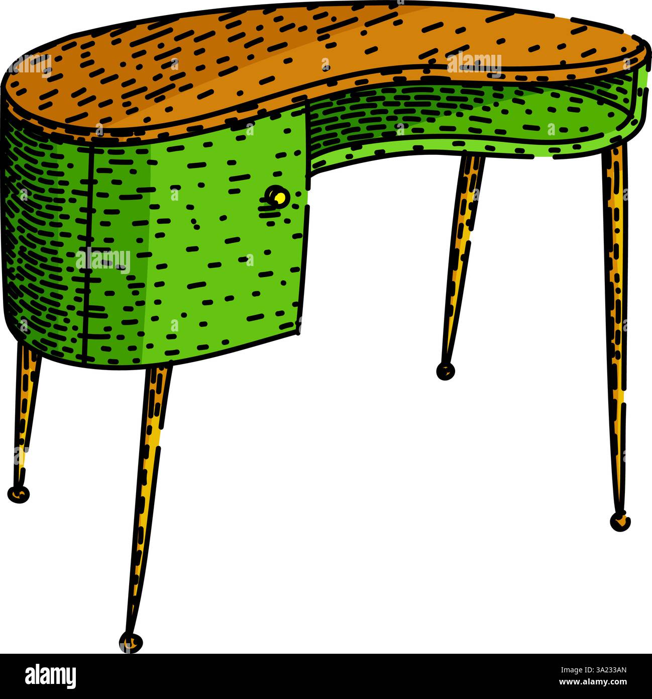 workspace desk sketch hand drawn vector Stock Vector Image & Art - Alamy