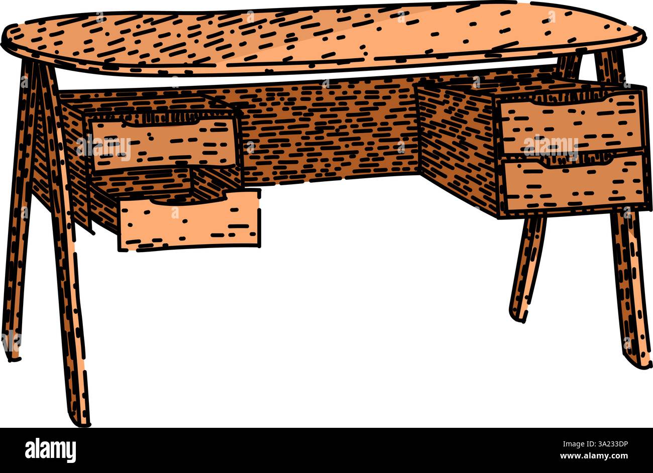 chair desk sketch hand drawn vector Stock Vector Image & Art - Alamy