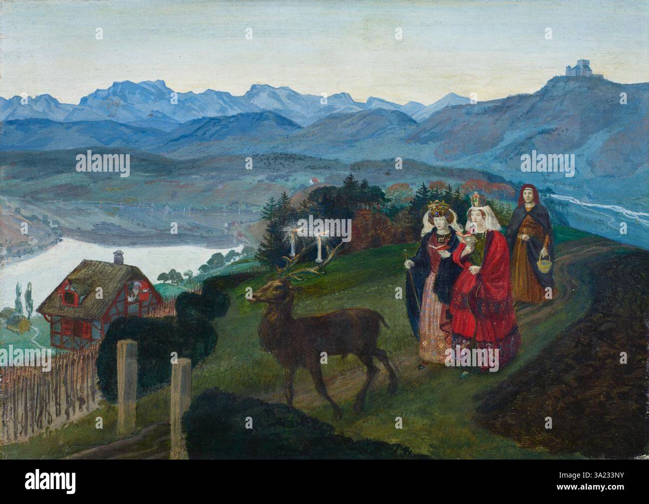 Albert Welti - The King's Daughters - 1203 - Kunsthaus Zurich Stock ...