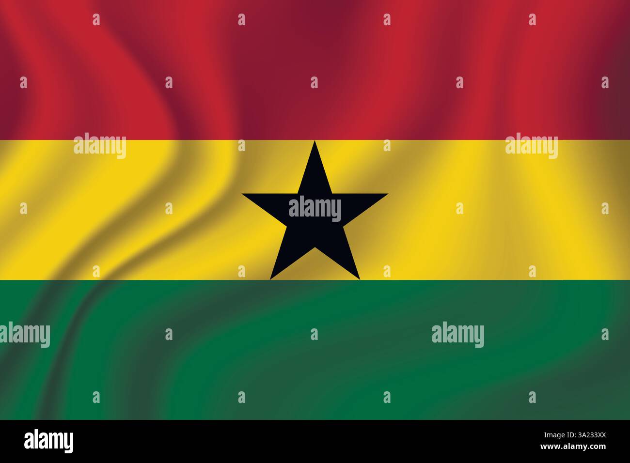 Flag of Ghana. Ghanaian national symbol in official colors. Template icon. Abstract vector ...