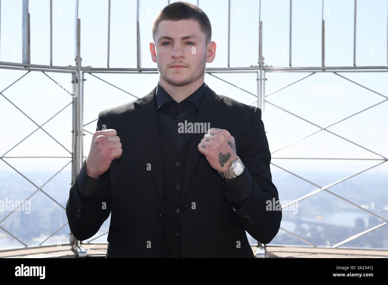 New York, USA. 11th Mar, 2025. Professional boxers Callum Walsh, WBC ...