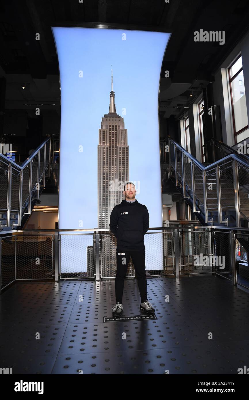 New York, USA. 11th Mar, 2025. Professional boxer Dean Sutherland ...