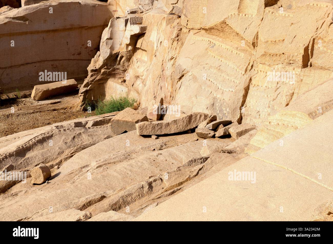 Granit quarry in Aswan where the famous Unfinished obelisk is situated ...