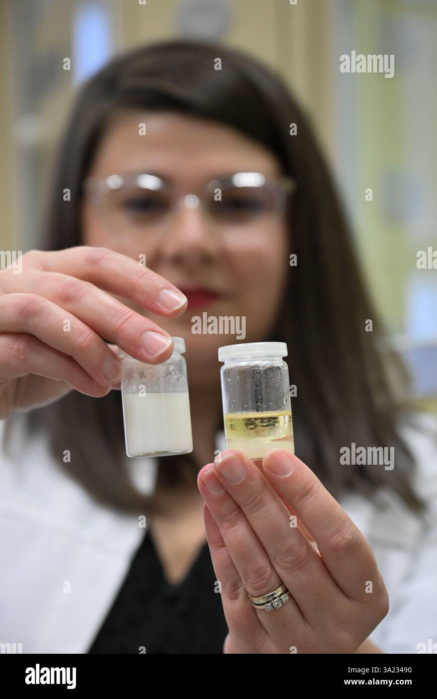 Zlin, Czech Republic. 11th Mar, 2025. Scientist Lucie Urbankova from ...