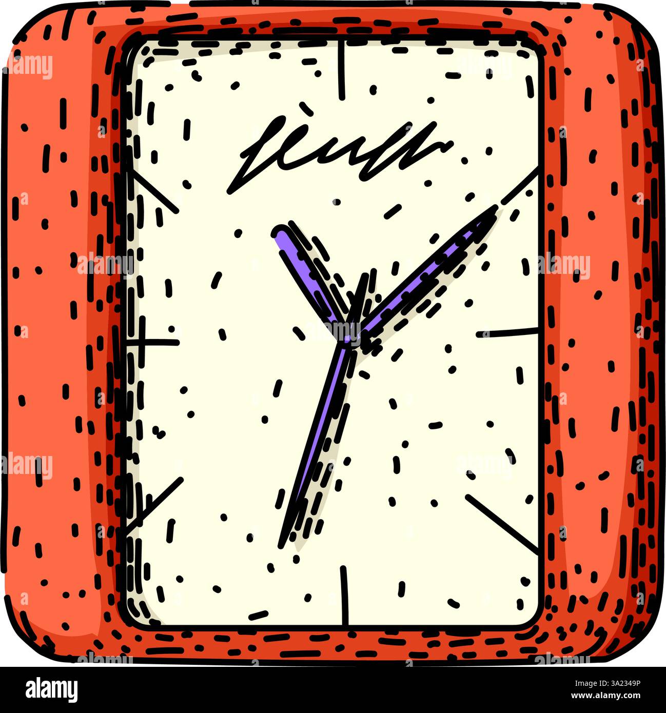 alarm clock sketch hand drawn vector Stock Vector Image & Art - Alamy