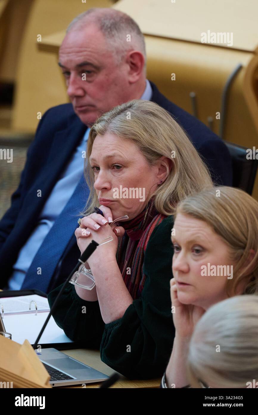 Edinburgh Scotland, UK 11 March 2025. Acting Cabinet Secretary for Net Zero and Energy Gillian ...