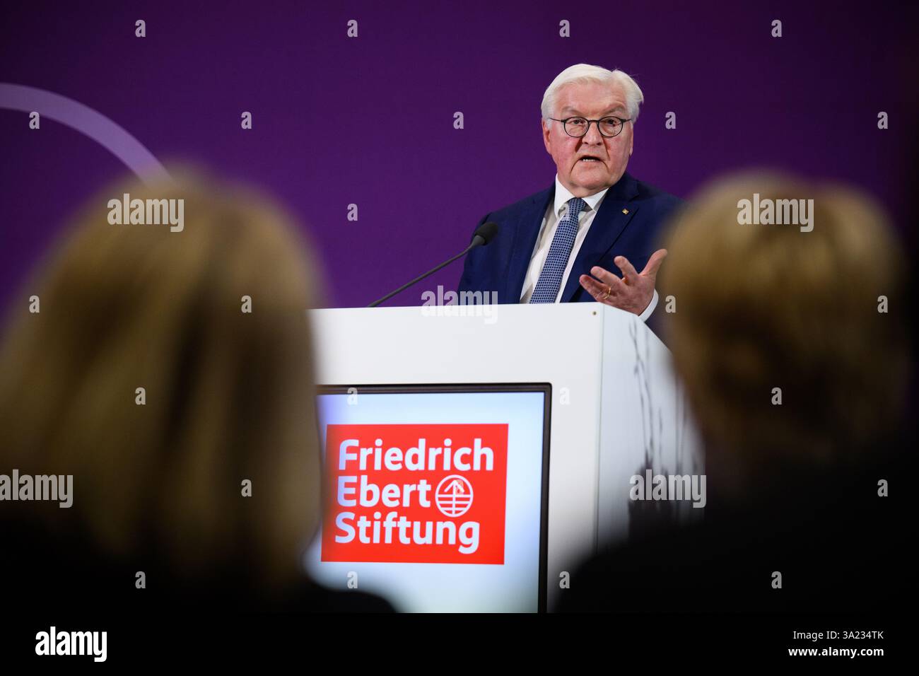11 March 2025, Berlin: Federal President Frank-Walter Steinmeier speaks at the ceremony to mark ...