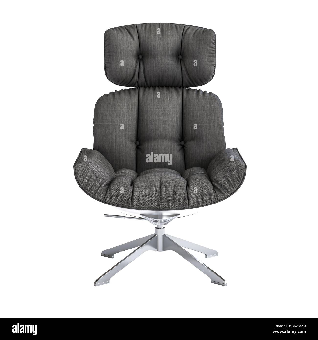 Modern gray office chair rotating on transparent background 3d Stock ...