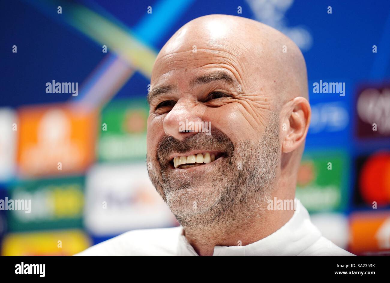 PSV Eindhoven head coach Peter Bosz during a press conference at the ...