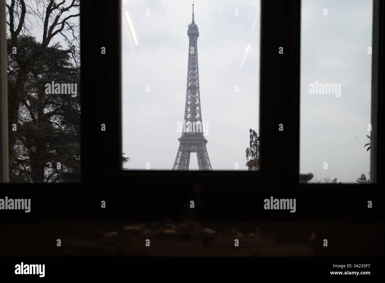 Paris, France. 11th Mar, 2025. View of the Eiffel Tower during a ...