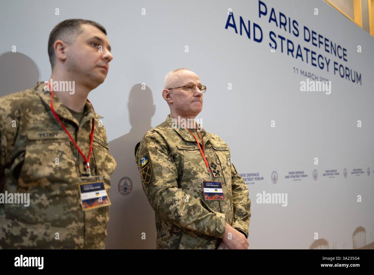 Ukrainian Colonel General Ruslan Khomchak looks on as he attends a ...