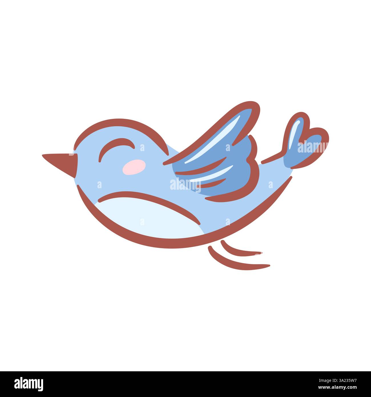 A delightful blue bird gracefully soars through the sky, exuding joy ...