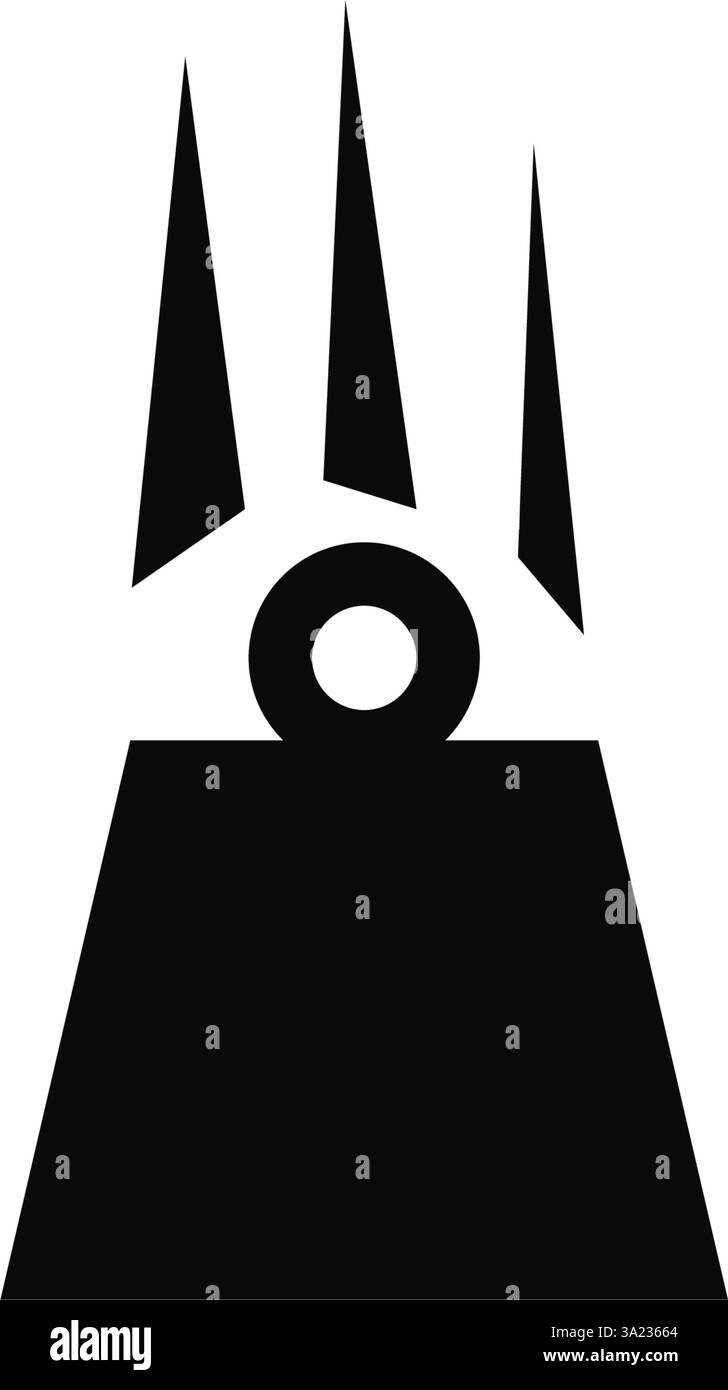 Warning icon for falling weights hazard Stock Vector Image & Art - Alamy