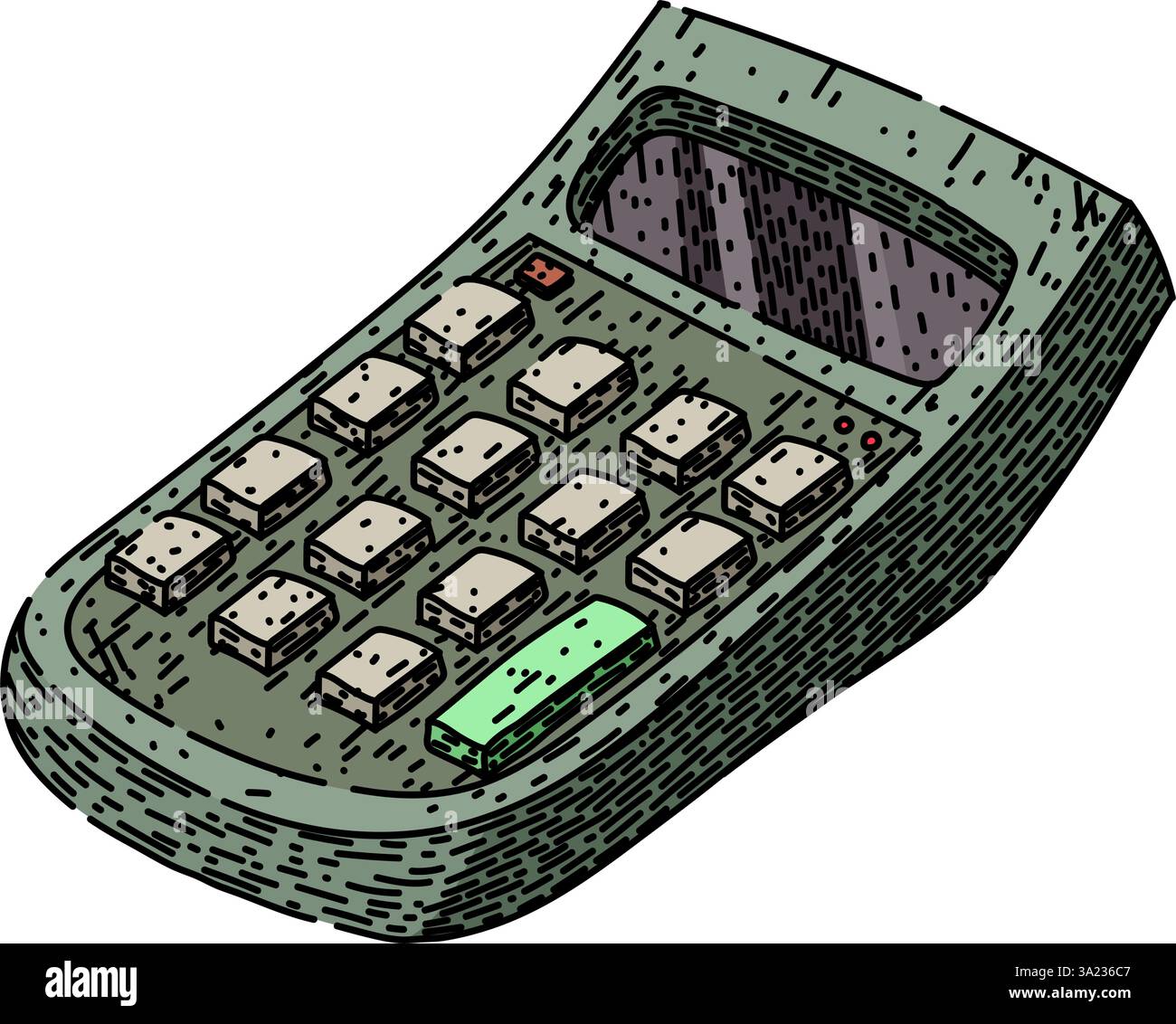 multiplication calculator sketch hand drawn vector Stock Vector Image ...