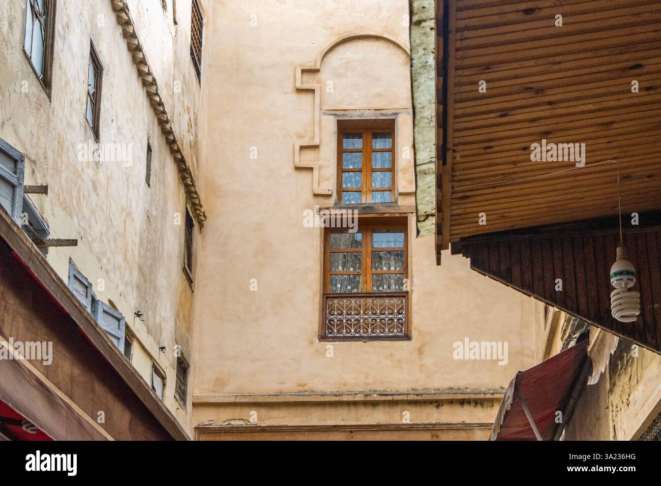 Exterior view of historical buildings in the old medina (Jewish ...