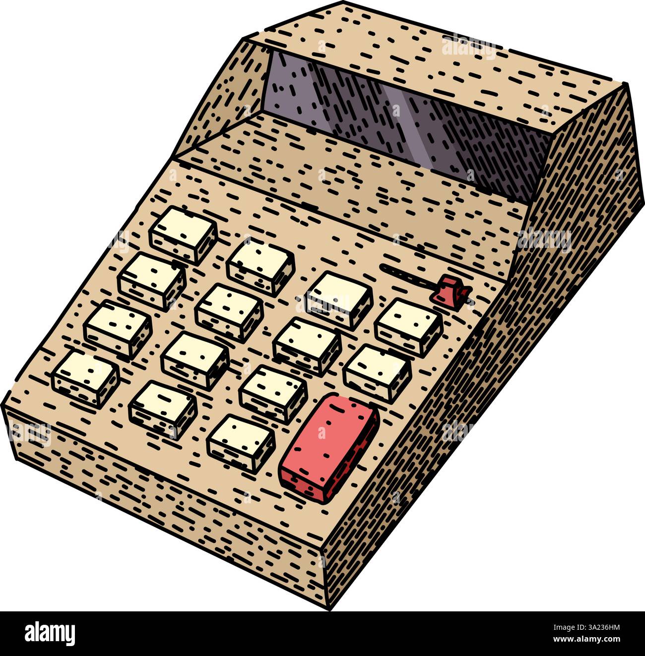 addition calculator sketch hand drawn vector Stock Vector Image & Art - Alamy