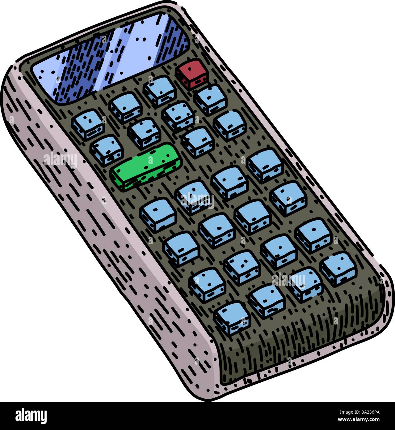 arithmetic calculator sketch hand drawn vector Stock Vector Image & Art ...