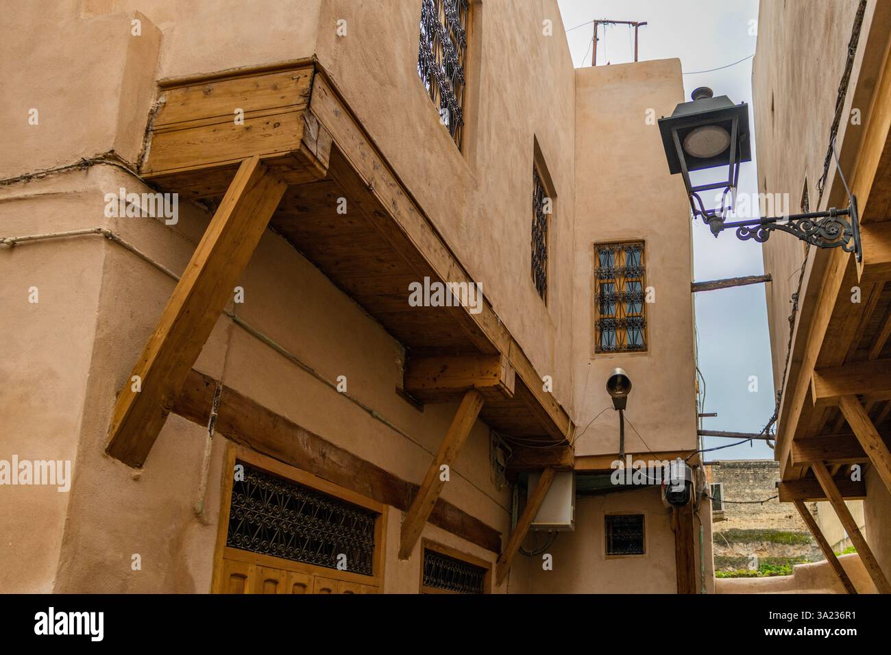 Exterior view of historical buildings in the old medina (Jewish ...