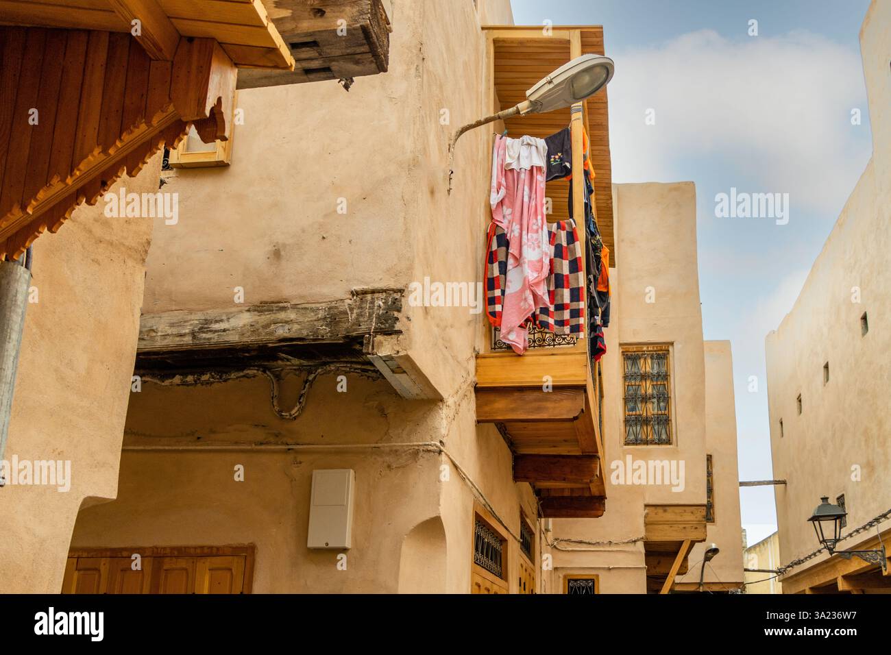Exterior view of historical buildings in the old medina (Jewish ...