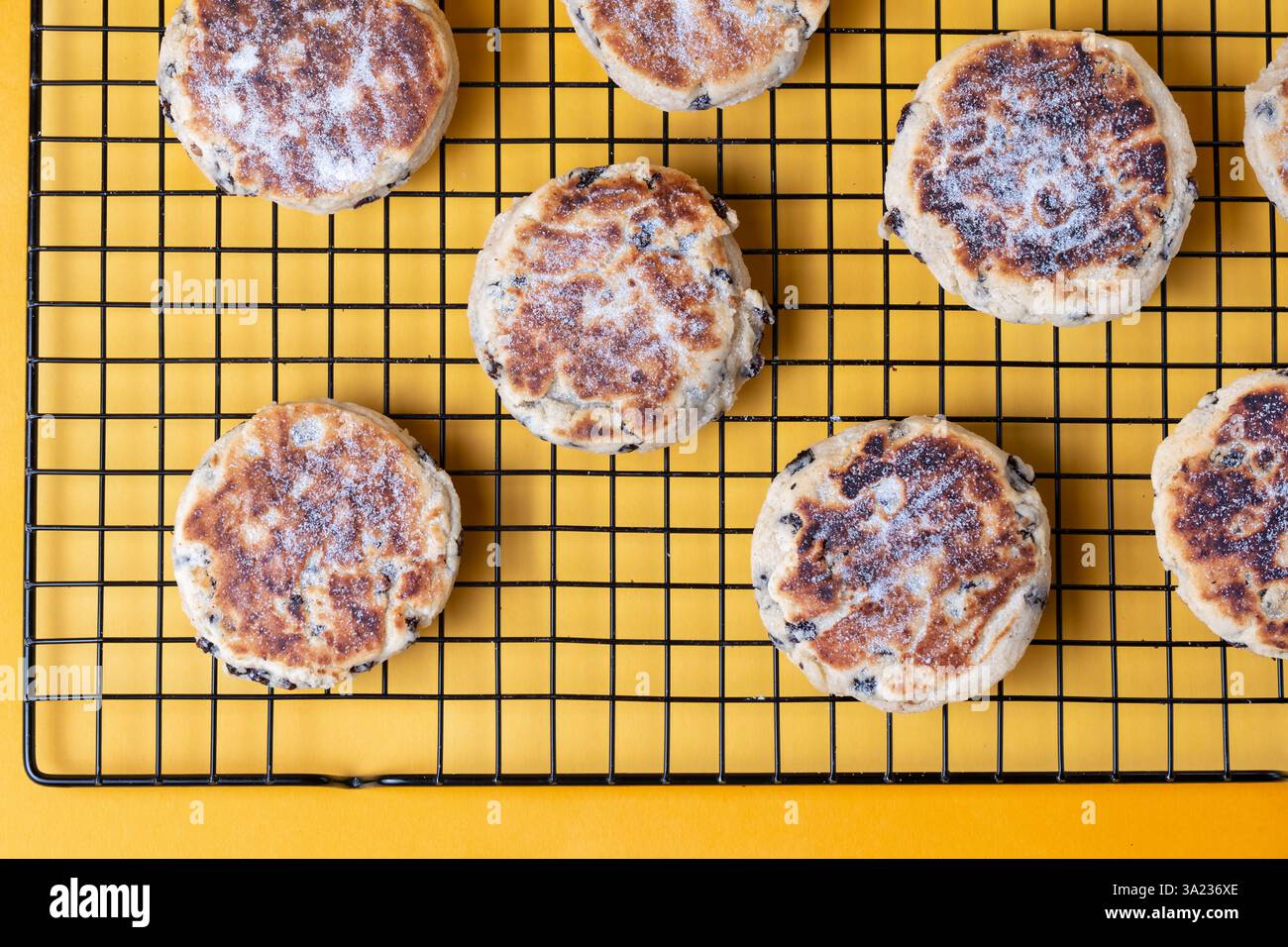 UK. Traditional Welsh cakes, also known as bakestones, griddle cakes ...