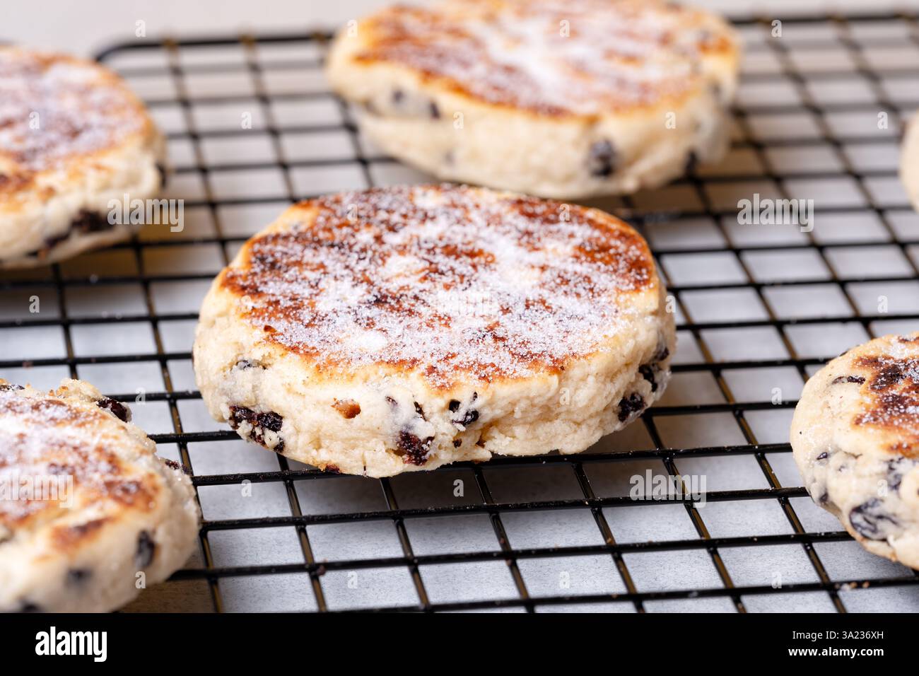 UK. Traditional Welsh cakes, also known as bakestones, griddle cakes ...