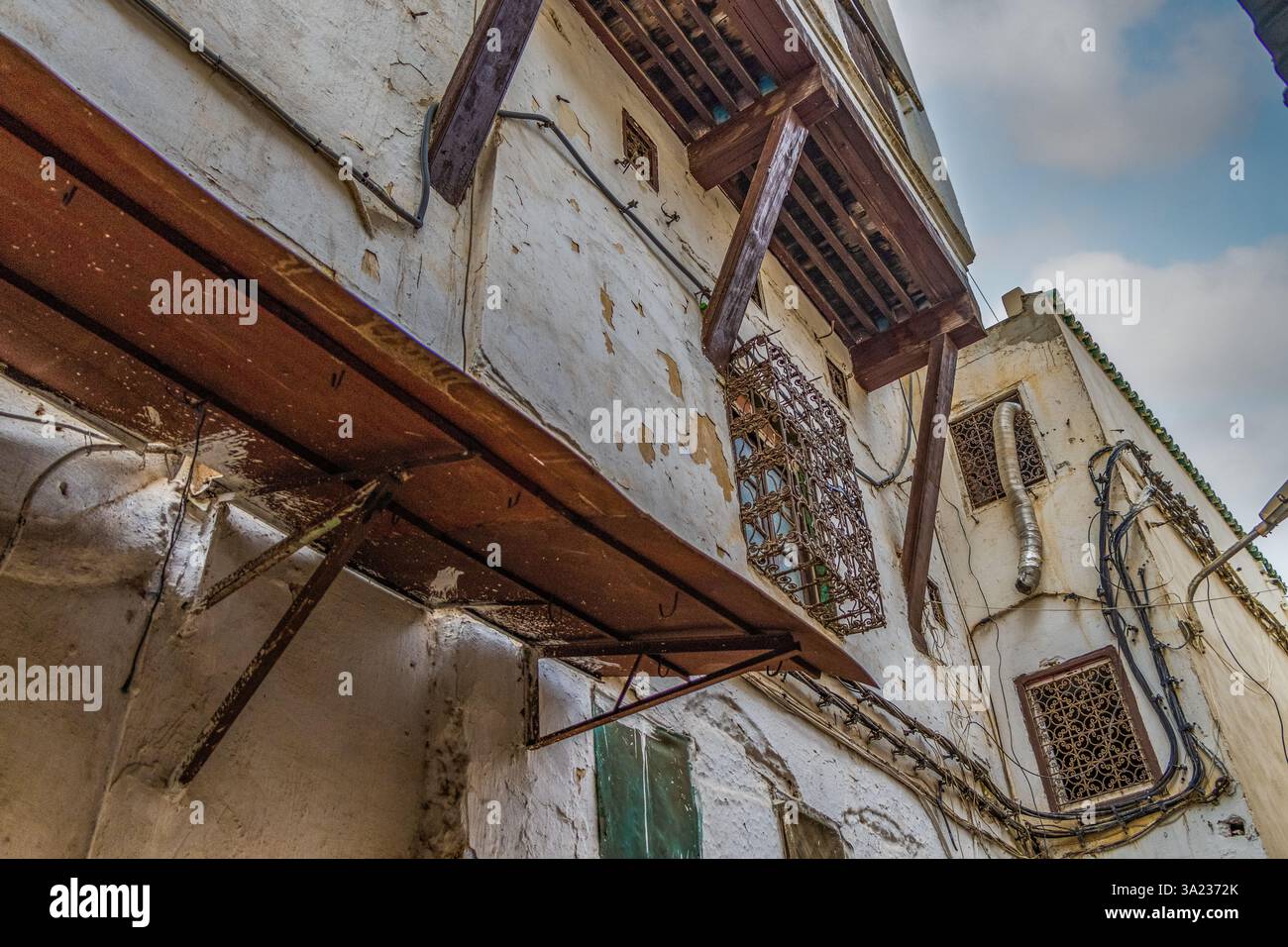 Exterior view of historical buildings in the old medina (Jewish ...