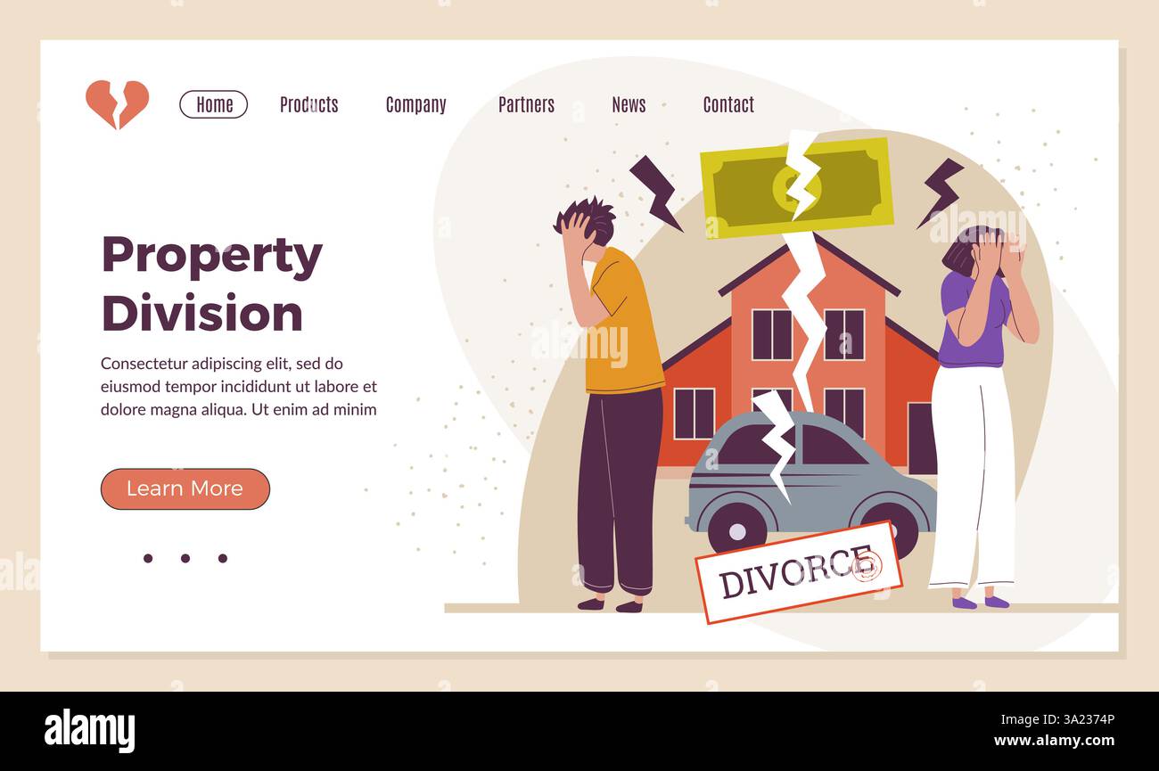 Dividing property. Real estate family dividing business money and ...