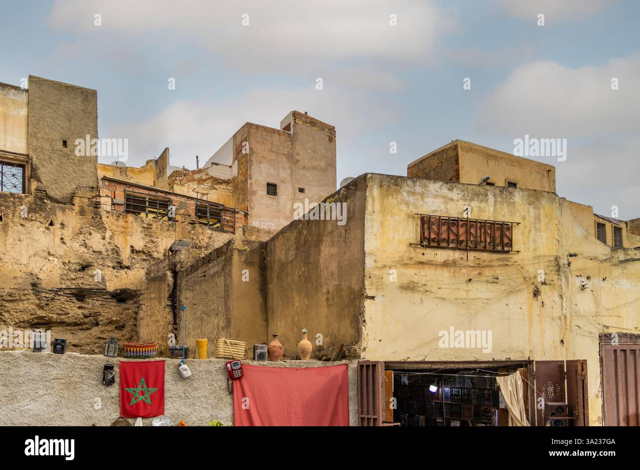 Exterior view of historical buildings in the old medina (Jewish ...
