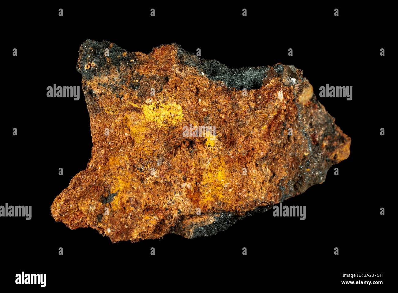 Pirolusite mineral specimen with rough texture and dark metallic luster ...