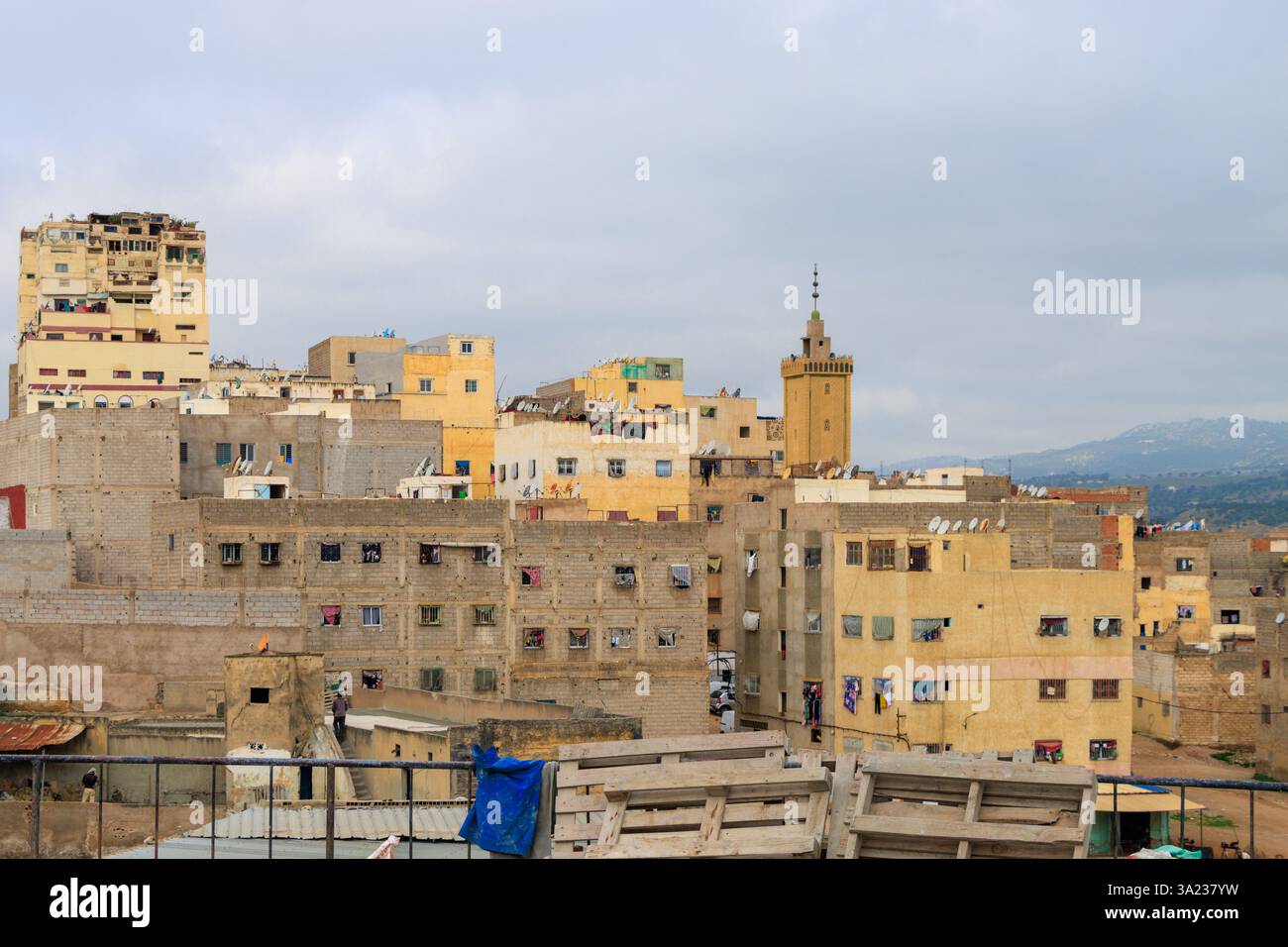 Fes, Morocco, Africa. Typical buildings at the Old Fes Quarter Stock ...