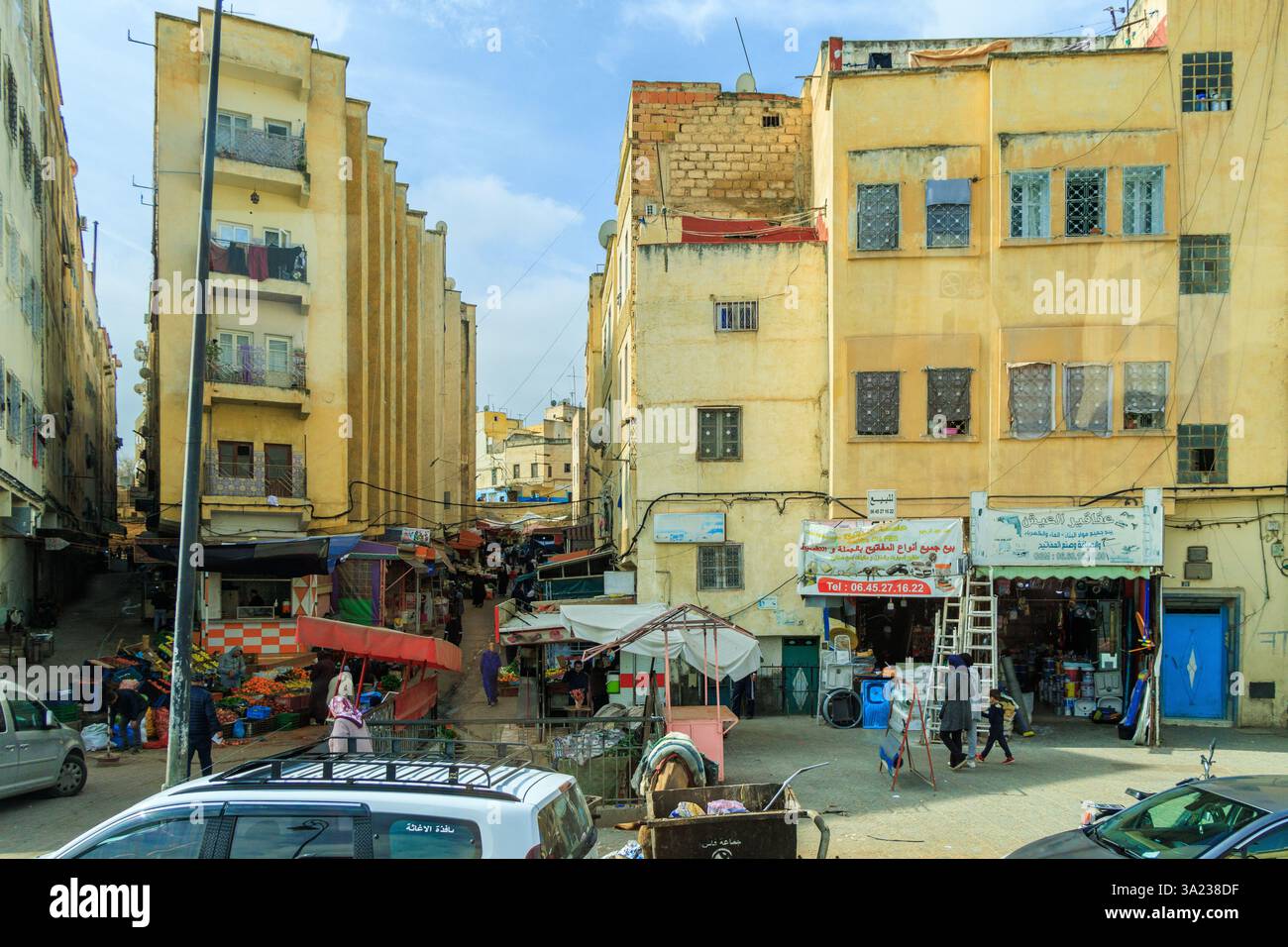 Fes. Morocco. City of Fes between new city and old one Stock Photo - Alamy