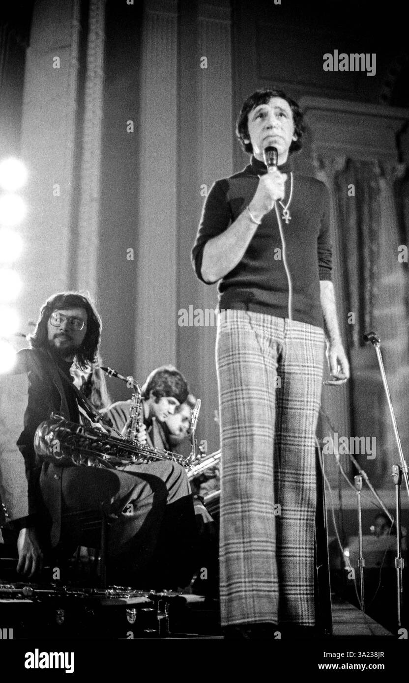 The late jazz drummer and orchestra leader Buddy Rich introduces his ...