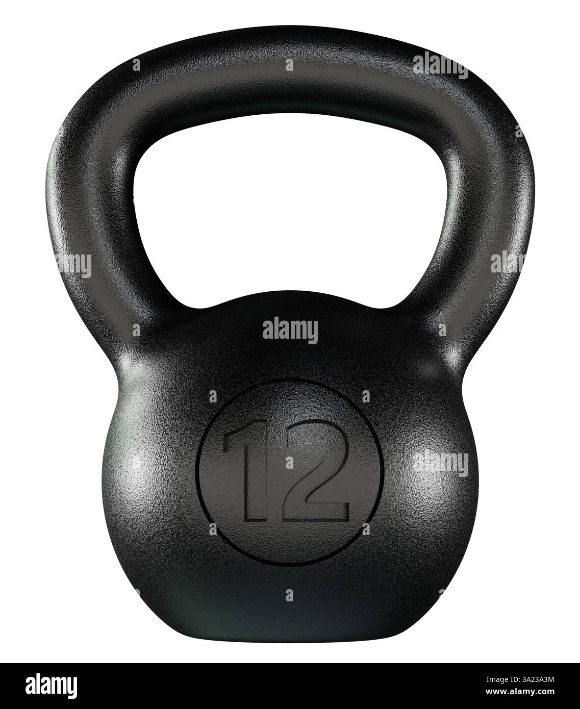 Kettlebell fitness weight, 12 kg heavy cast iron powerlifting equipment ...