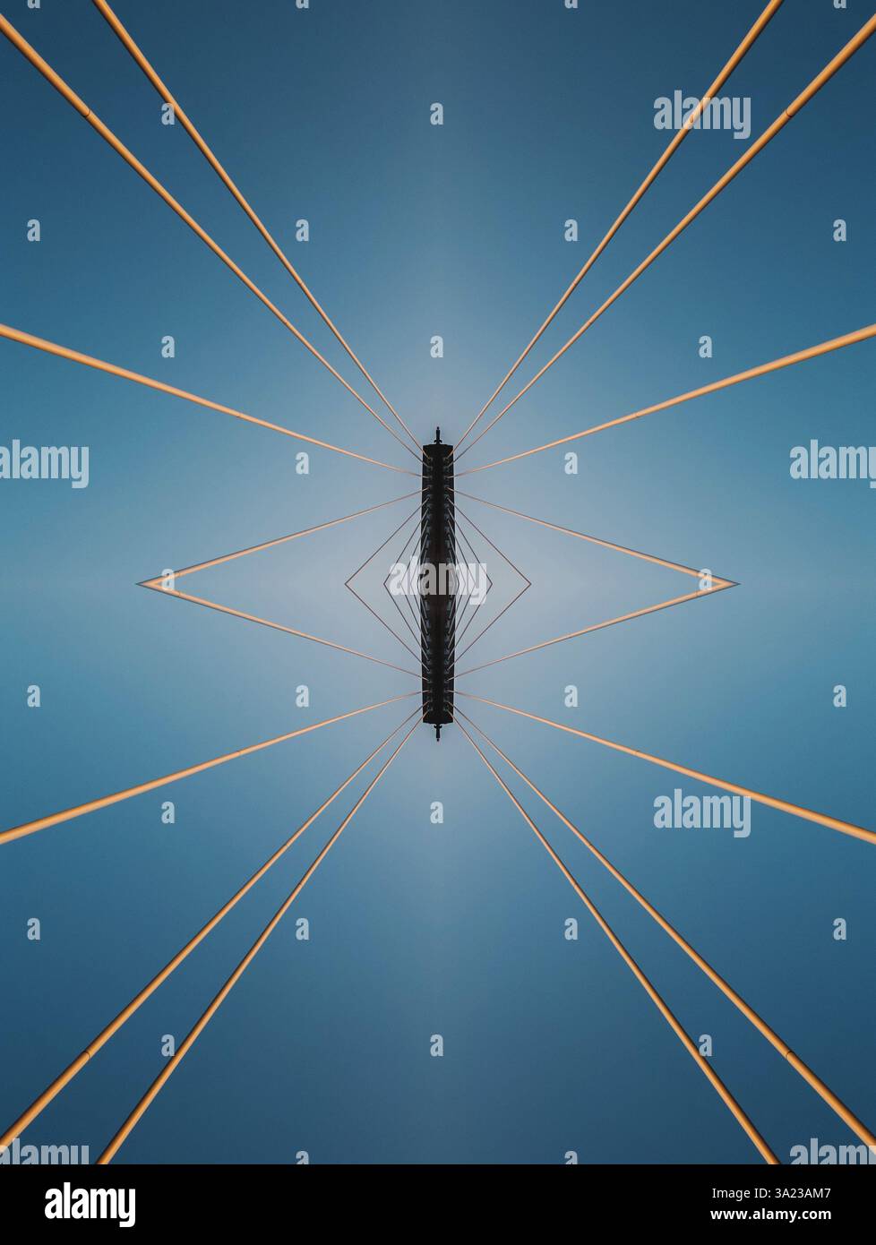 Symmetrical patterns of mirrored geometry create a hi-tech atmosphere ...