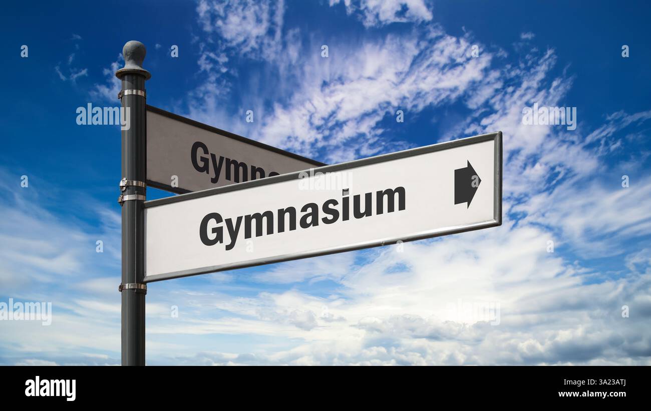 The picture shows a signpost and a sign that points in the direction of ...