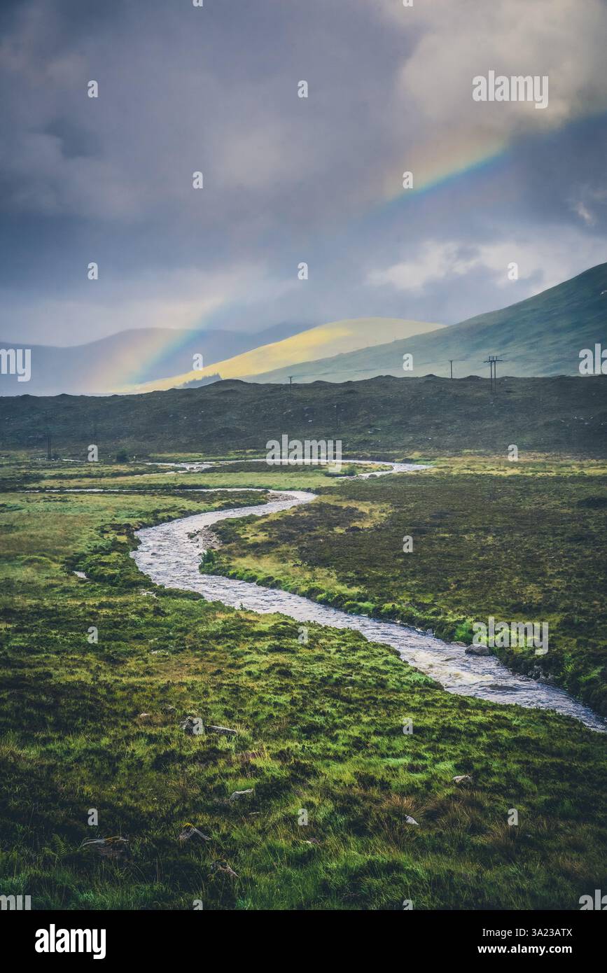 Beautiful rainbow over Eas a' Bhradain river, in the Isle of Skye, Scotland Stock Photo - Alamy