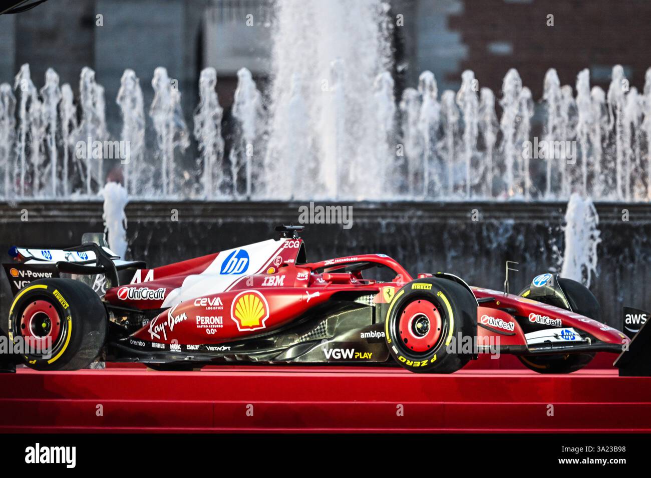Milan, Italy. 06th Mar, 2025. New Formula 1 car of Ferrari Formula One ...