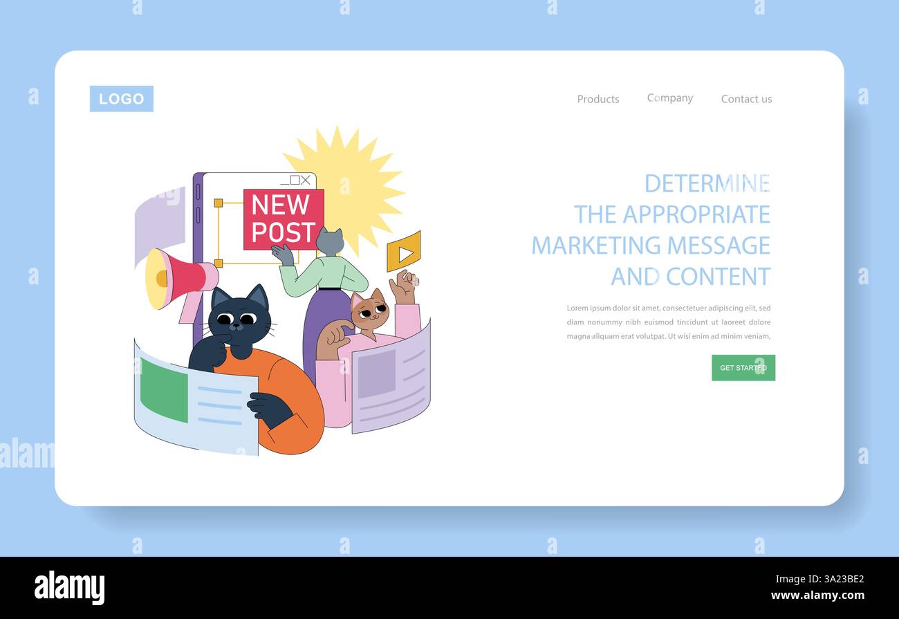 Marketing Tools concept. Illustrating characters engaging with various ...