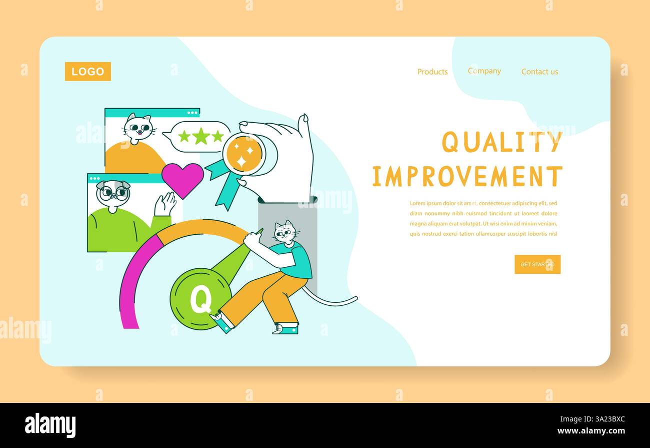 Business Cat concept. Engaging online interaction focused on quality ...